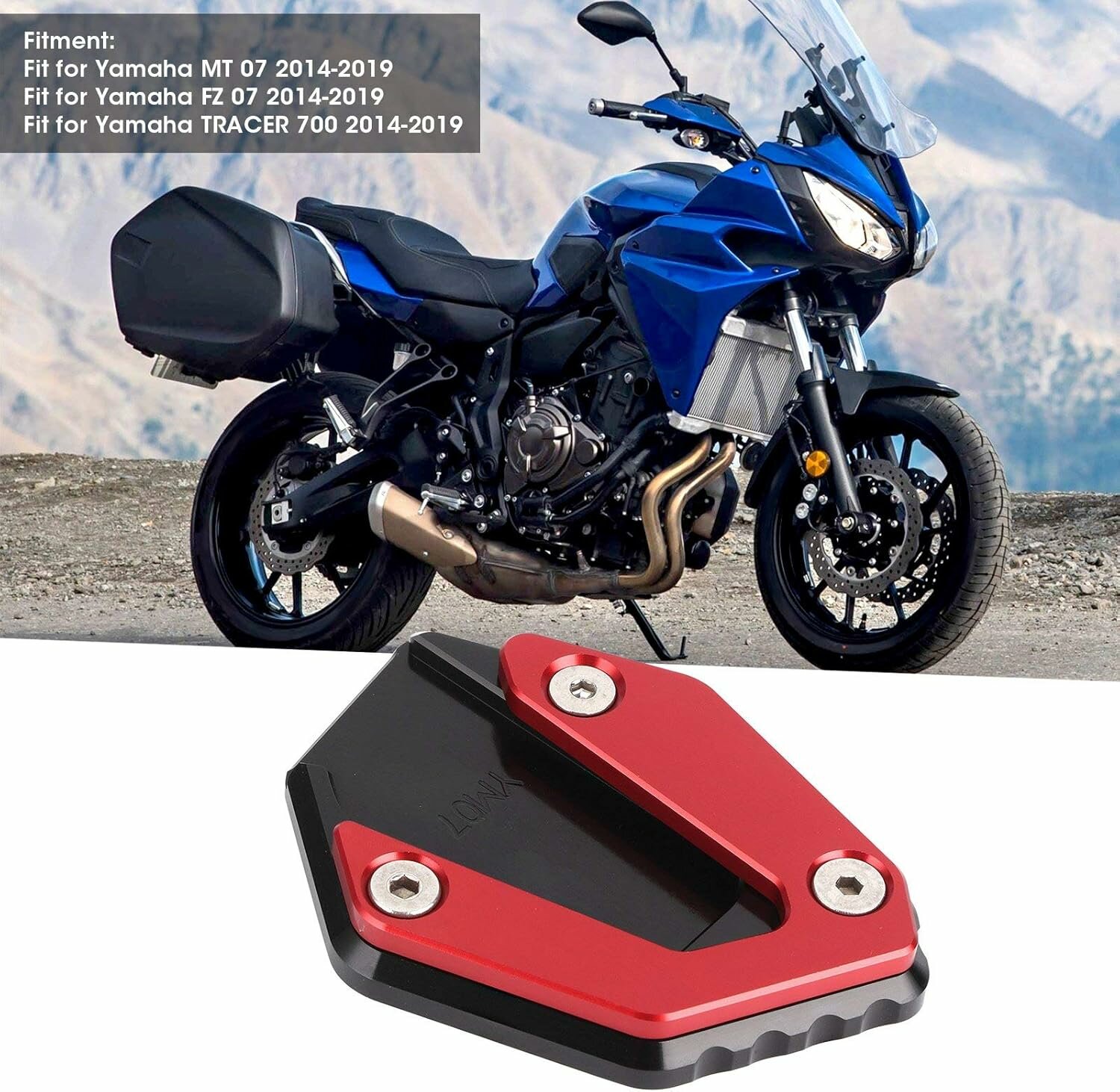 Накладка боковой подножки мотоцикла Yamaha MT 07/FZ 07/Tracer 700 2014-2019