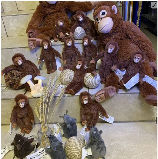 Обезьянка без очков . Арушка малыш Икеа .