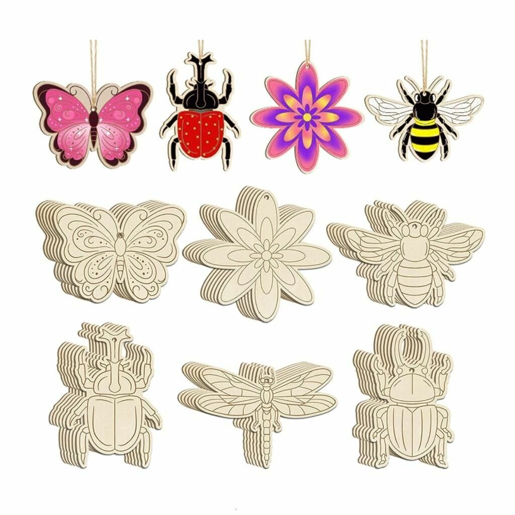 Набор деревянных украшений из кленовых листьев для Дня Благодарения