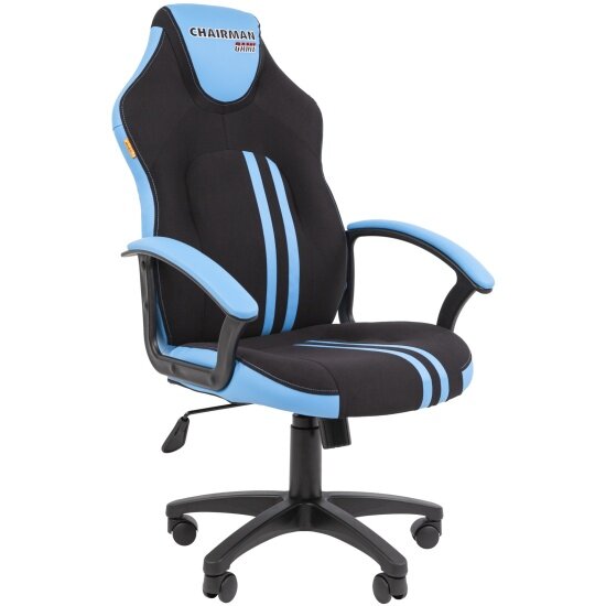 Кресло геймерское Chairman game 26 Россия черн. голубой New