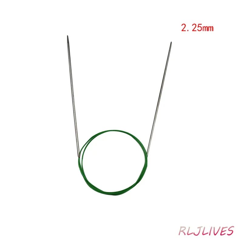 Круглые вязальные иглы RLJLIVES из нержавеющей стали 2,25-10 мм Изумрудный, 2.25mm