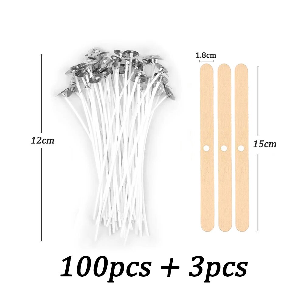 Хлопковые фитили для свечей 100 шт. A-12cm