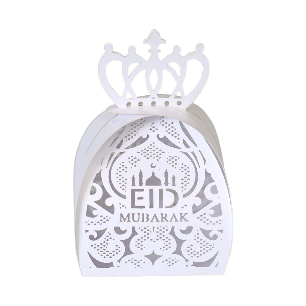100шт Mubarak Candy Box Crown Ramadan Kareem Подарочные коробки для Исламского мусульманского фестиваля