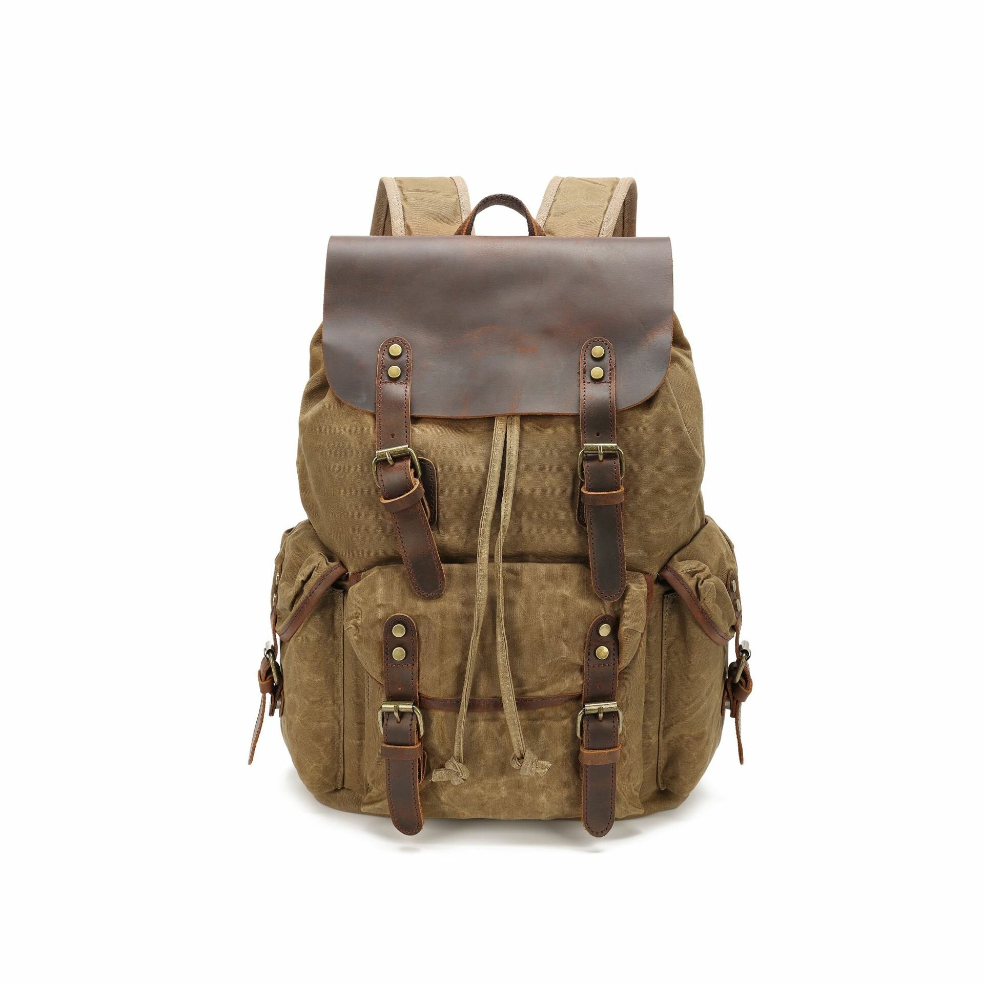 Кожаный рюкзак «Соль и перец» в стиле ретро, европейский и американский водонепроницаемый холщовый мешок с маслом и воском, рюкзак большой вместимости, дорожная сумка