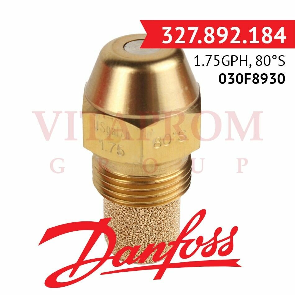 Форсунка Danfoss 1.75GPH, 80S, 030F8930 — фото 1
