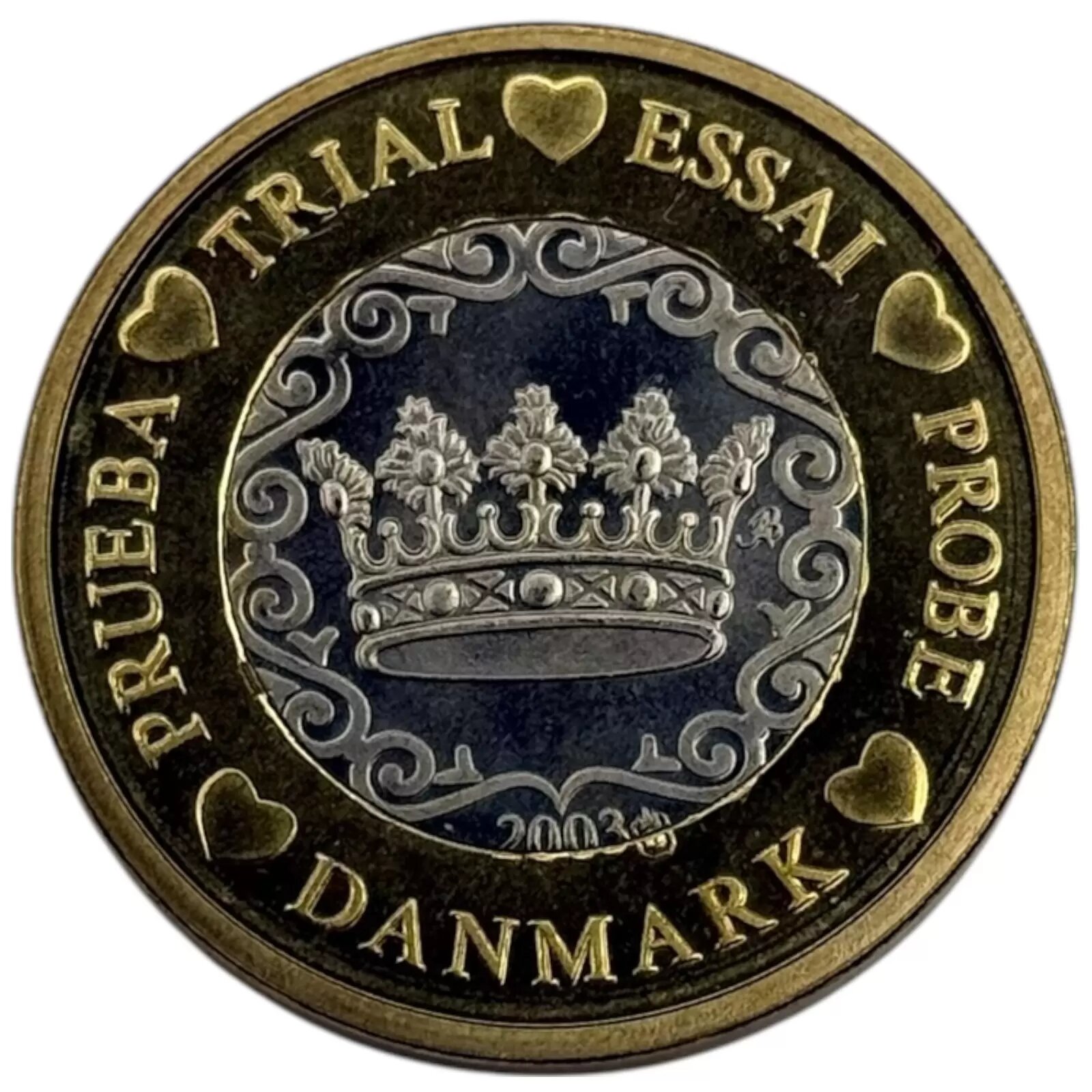 Дания 1 евро 2003 г. Specimen (Проба)