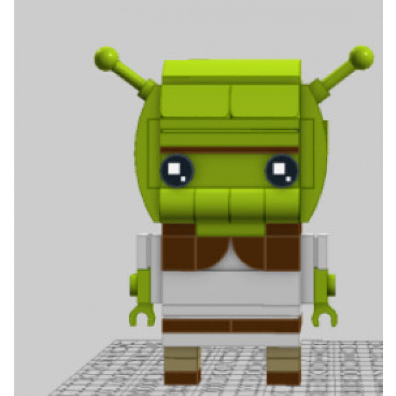 MOC-55337 Минифигурка строительного блока «Монстр Шрек», совместимая с игрушками из строительных блоков LEGO.