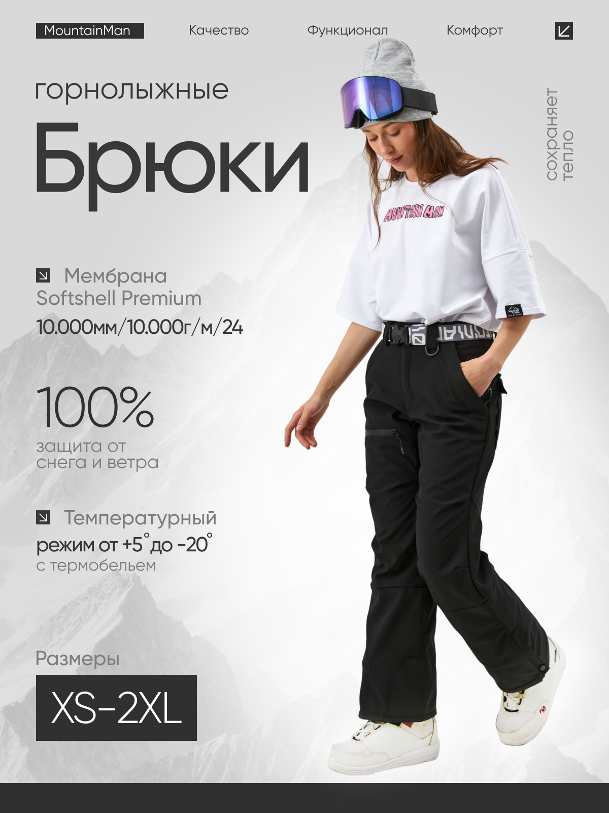 Брюки горнолыжные Спорт