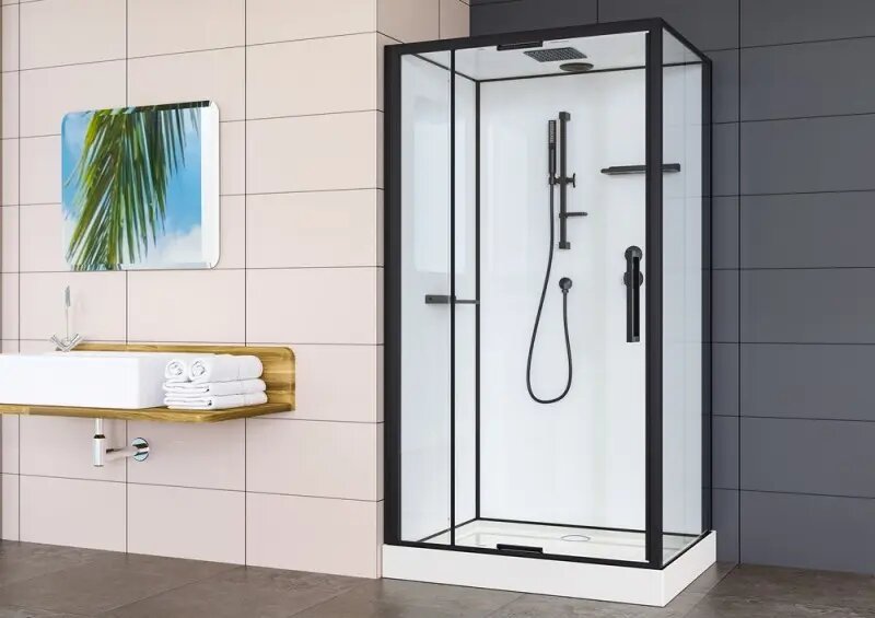 Душевая кабина Esbano Filadelfo 90x90 низкий поддон, квадратная, черный