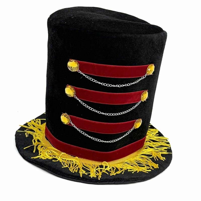 Золотой бархатный Цилиндр Для Рождественского Карнавала