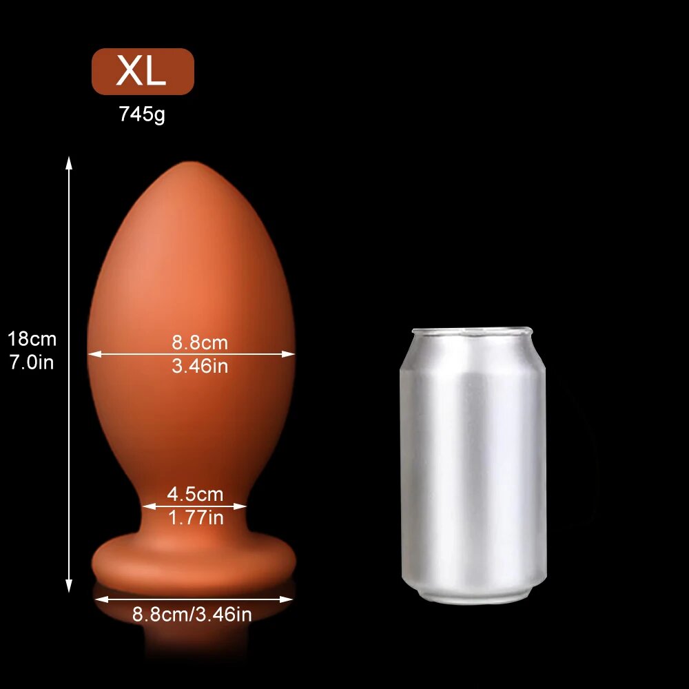 58-98 мм Plug Анальные секс-игрушки Мягкая силиконовая Анальная пробка Яйцо Огромные Gold XL