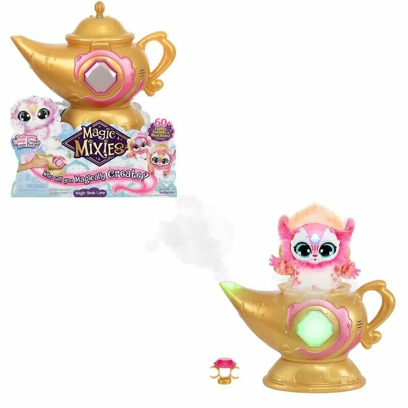 Moose Magic Mixies Magic Genie Lamp / Детские электронные интерактивные игрушки-сюрпризы с подсветкой, дымовыми эффектами и более чем 60 видами звуков