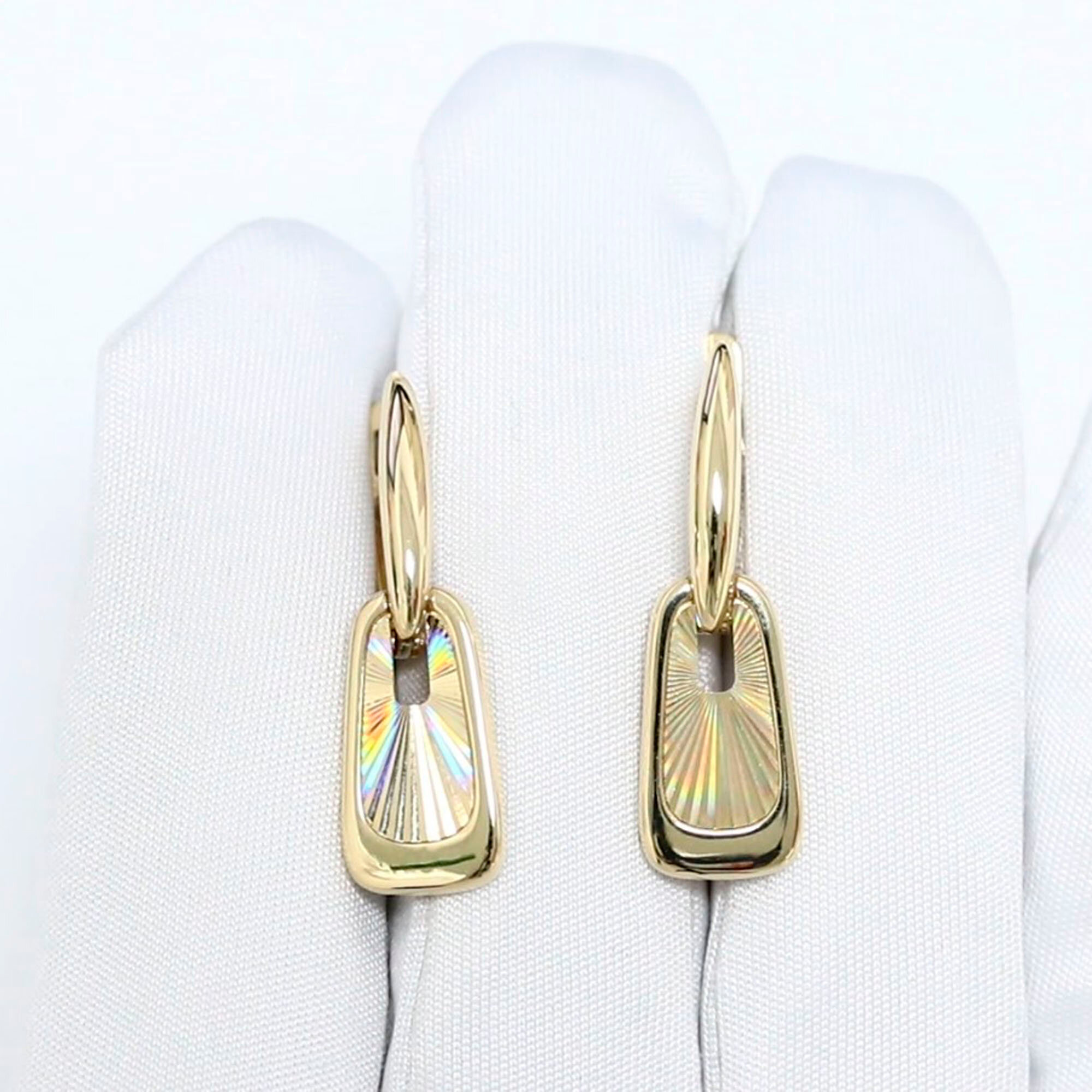 Серьги, желтое золото, 585 проба