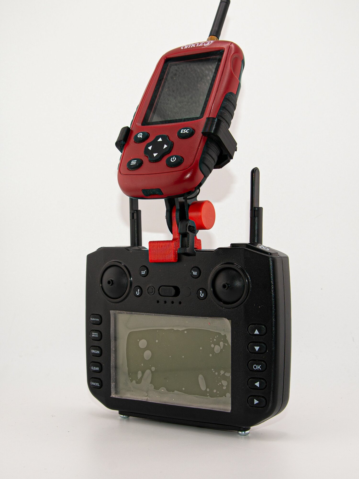 Крепление для эхолота Amazin xf88w на пульт кораблика V030, V080