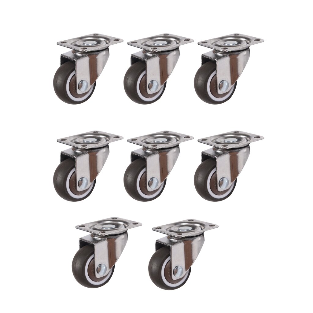 Комплект бесшумных колес диаметром 8,1 дюйма, мебельные направляющие колеса-универсальные колеса диаметром 1 дюйм без тормозов