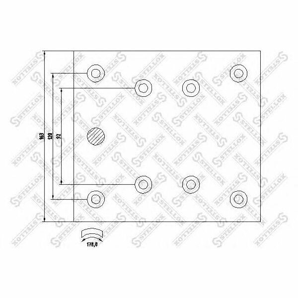 Комплект тормозных башмаков, барабанные тормоза, STELLOX 85-01006-SX (1 шт.)