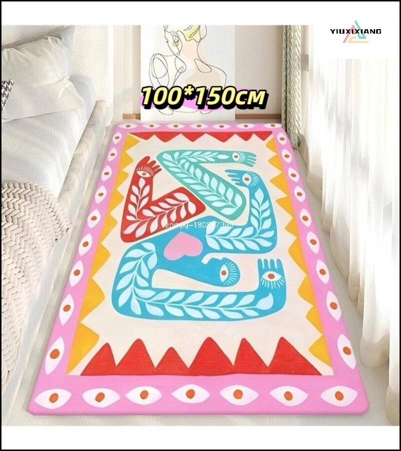 Эксклюзивный абстрактный ковер 100x150 см в стиле Древнего Египта для вашей спальни и гостиной с противоскользящим покрытием
