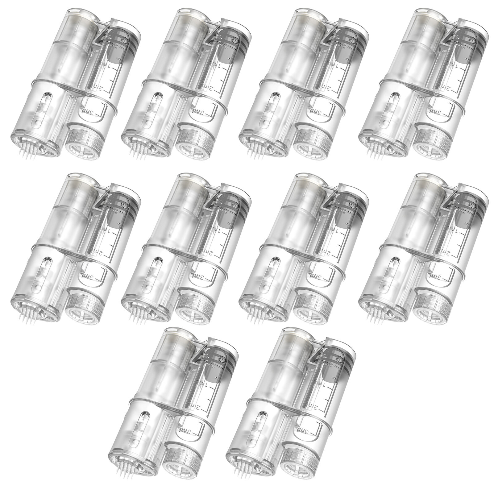 10PCS Microneedling Pen Cartridges for H6 Automatic Microneedling Derma Pen, 3-ML Liquid Capacity, Disposable Needle Cartridges, Micro-Needling Skin Care Device Accessories for Home and Salon Use 36 Pins