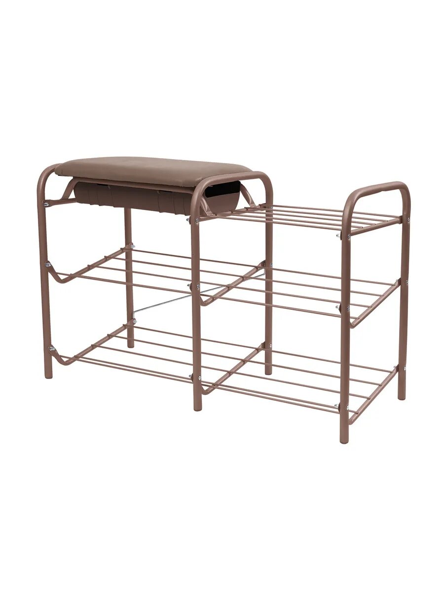 Этажерка с ящиком, 3 полки для обуви