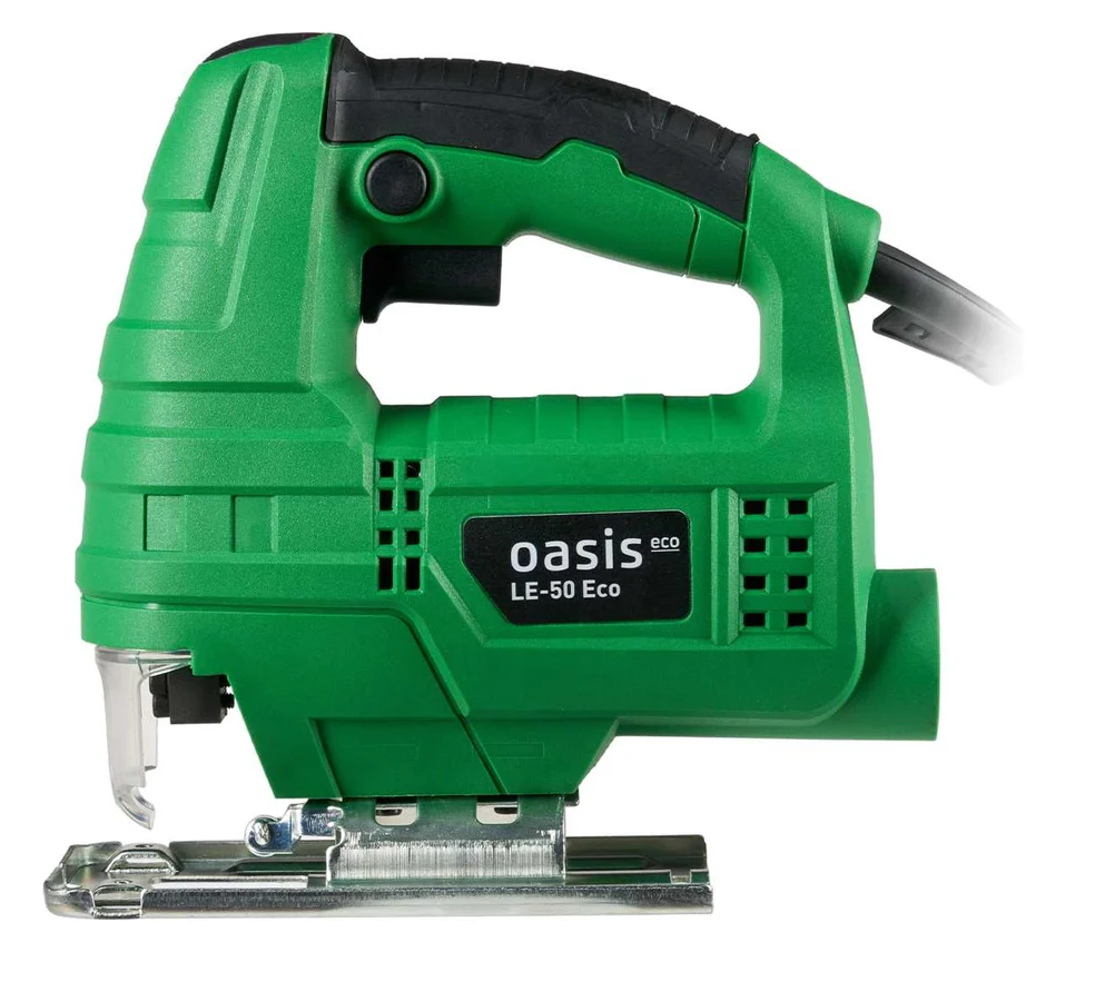 Лобзик (электролобзик) строительный электрический сетевой Oasis LE-50 Eco, бирюзовый, сетевой, 500W, 18мм, 3000об/мин