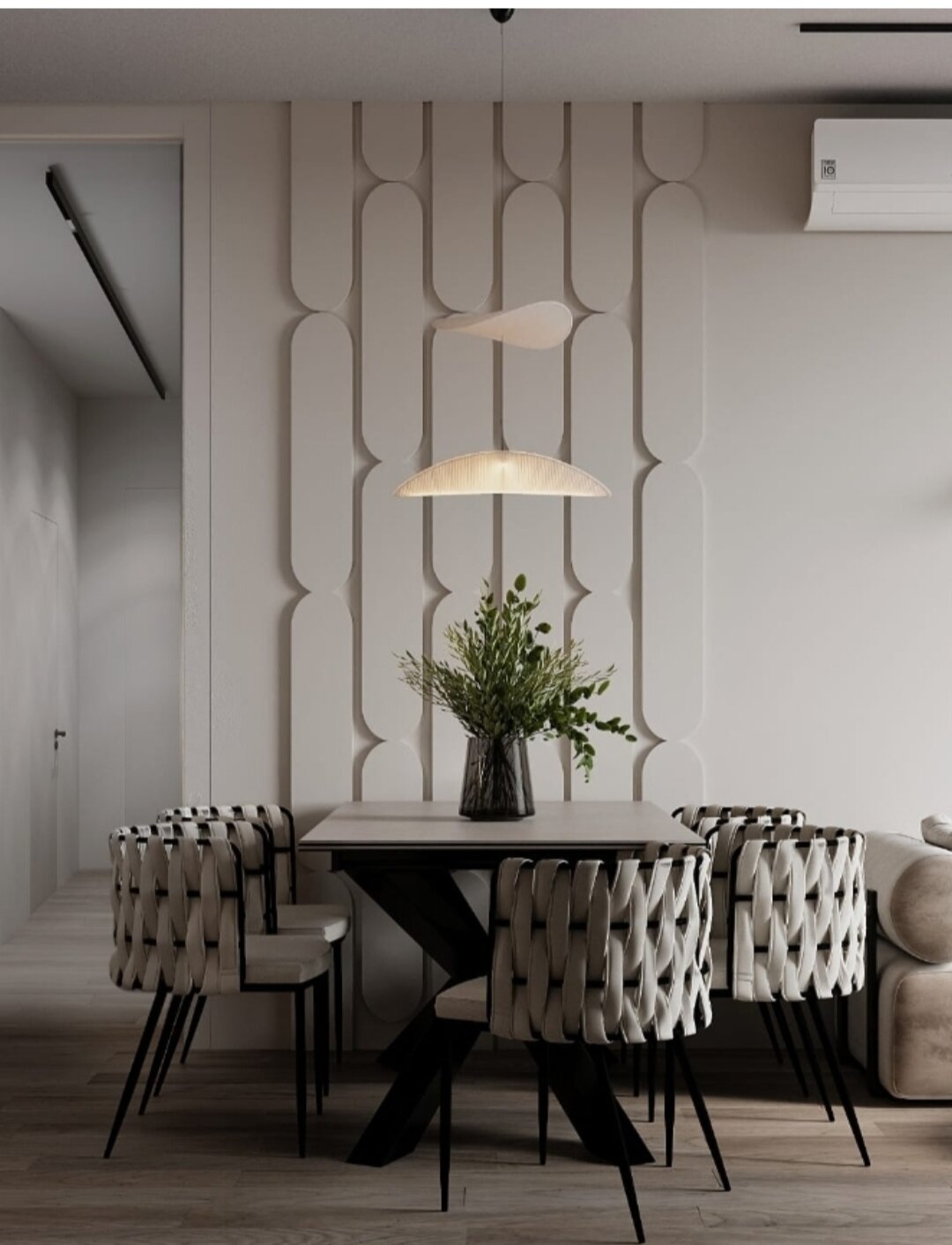 3D гипсовая панель "эллипс" 1+1 в упаковке, под покраску,75×20см