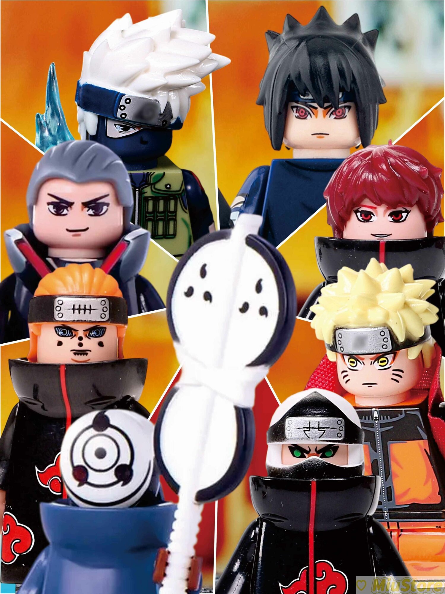 Naruto/Набор игрушек минифигурки аниме Наруто 8 шт/солдатики для мальчиков набор/аниме фигурки