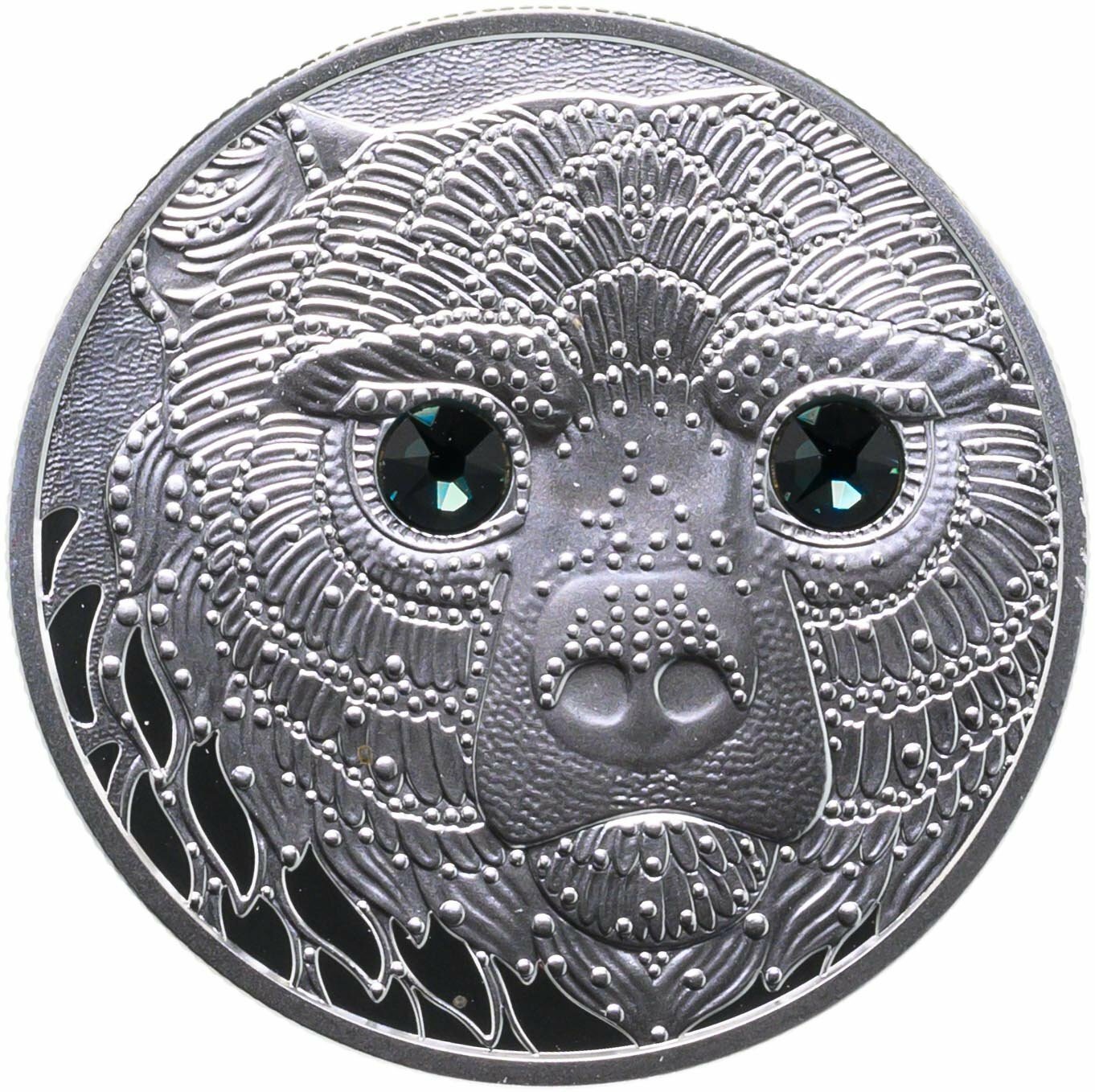 Австрия 20 евро 2023 "Америка: глаза Медведь" в футляре с сертификатом, Серебро 925, в сохранности Proof