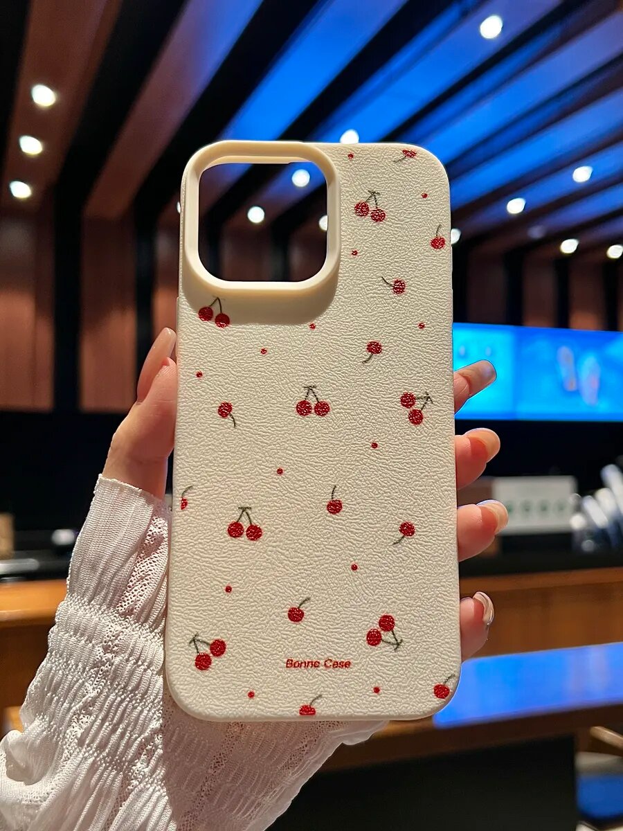 Чехол-накладка О'кейси для iPhone 16 Pro Max, принт, белый/красный