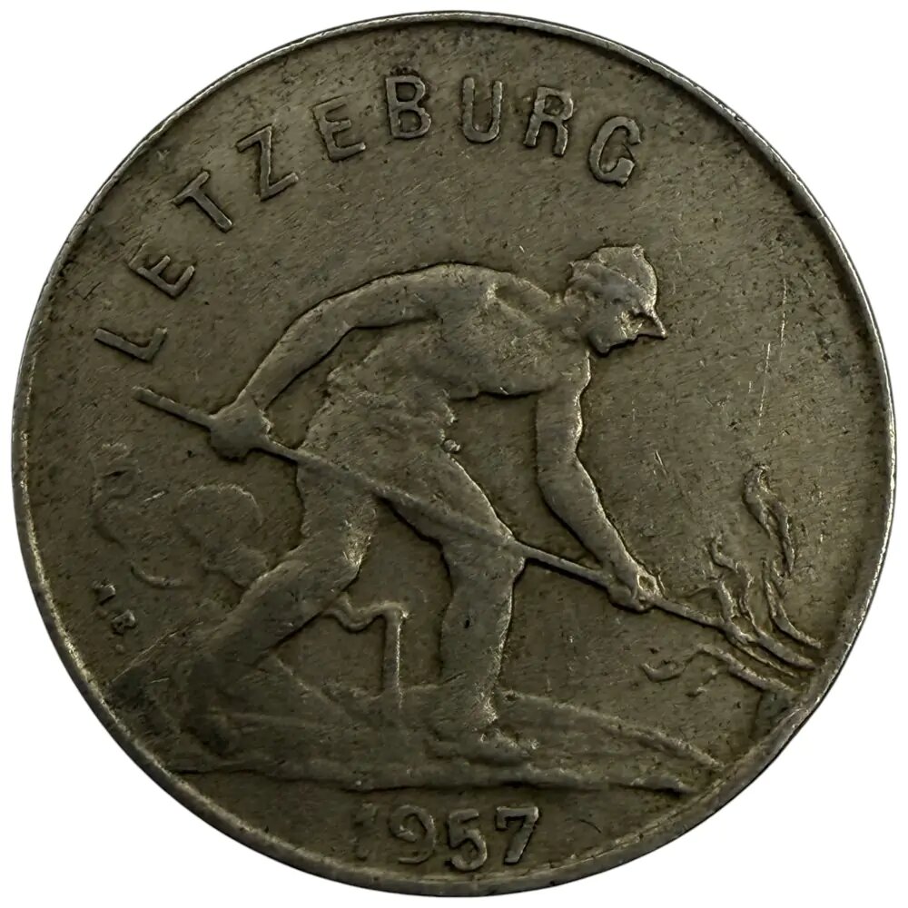 Люксембург 1 франк 1957 г.