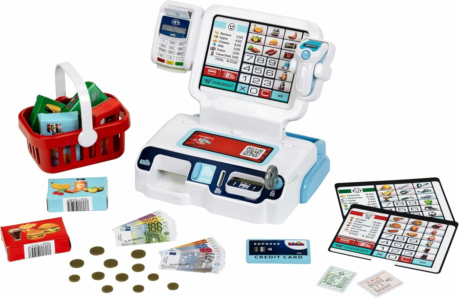 Игровой детский набор Klein - Касса самообслуживания для детского магазина с аксессуарами - 7265