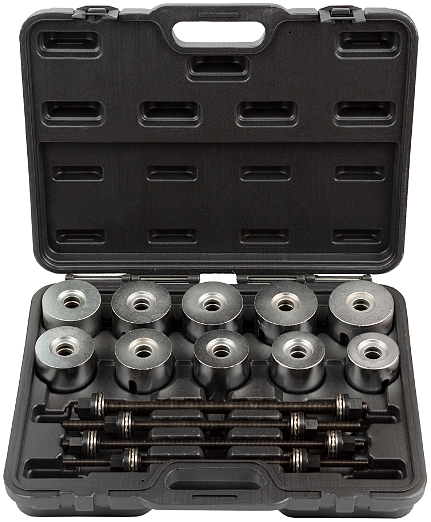 Съемник сайлентблоков подшипников втулок резинометаллических деталей для выпрессовки-запрессовки с заданным размером шагом 2мм от D34мм до D82мм