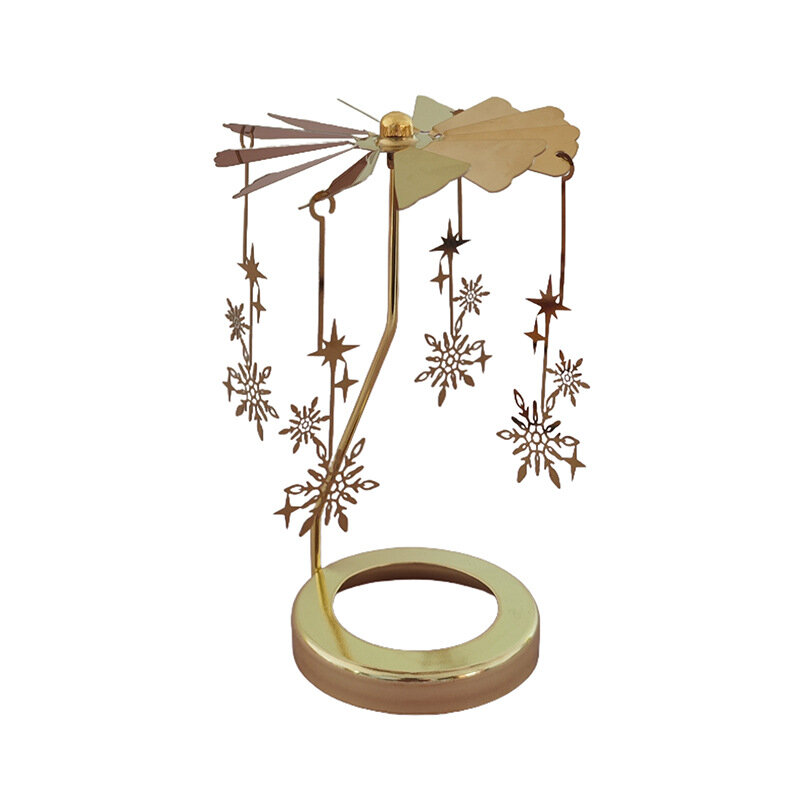 Романтическая ароматическая стеклянная чашка-карусель с оригинальной крышкой, вращающийся подсвечник в виде фонаря.