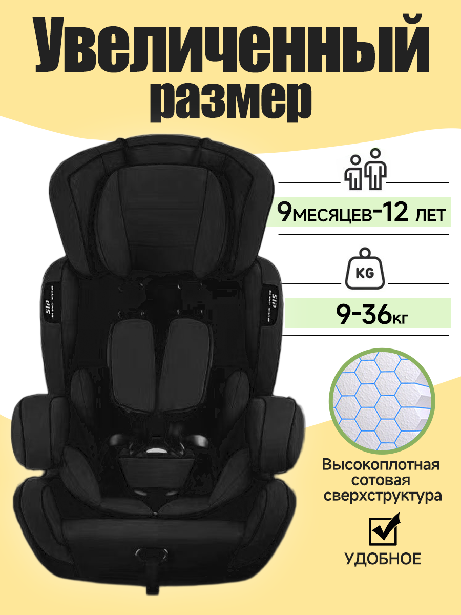 Детское кресло автомобильное，автокресло детское,9 мес – 12 лет, 5-точечные ремни, Защита шеи , Складное хранение