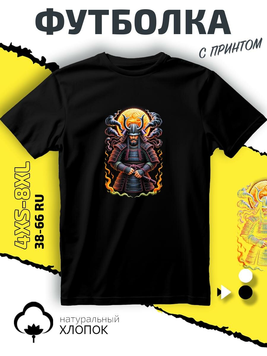 Футболка Самурай аниме воин