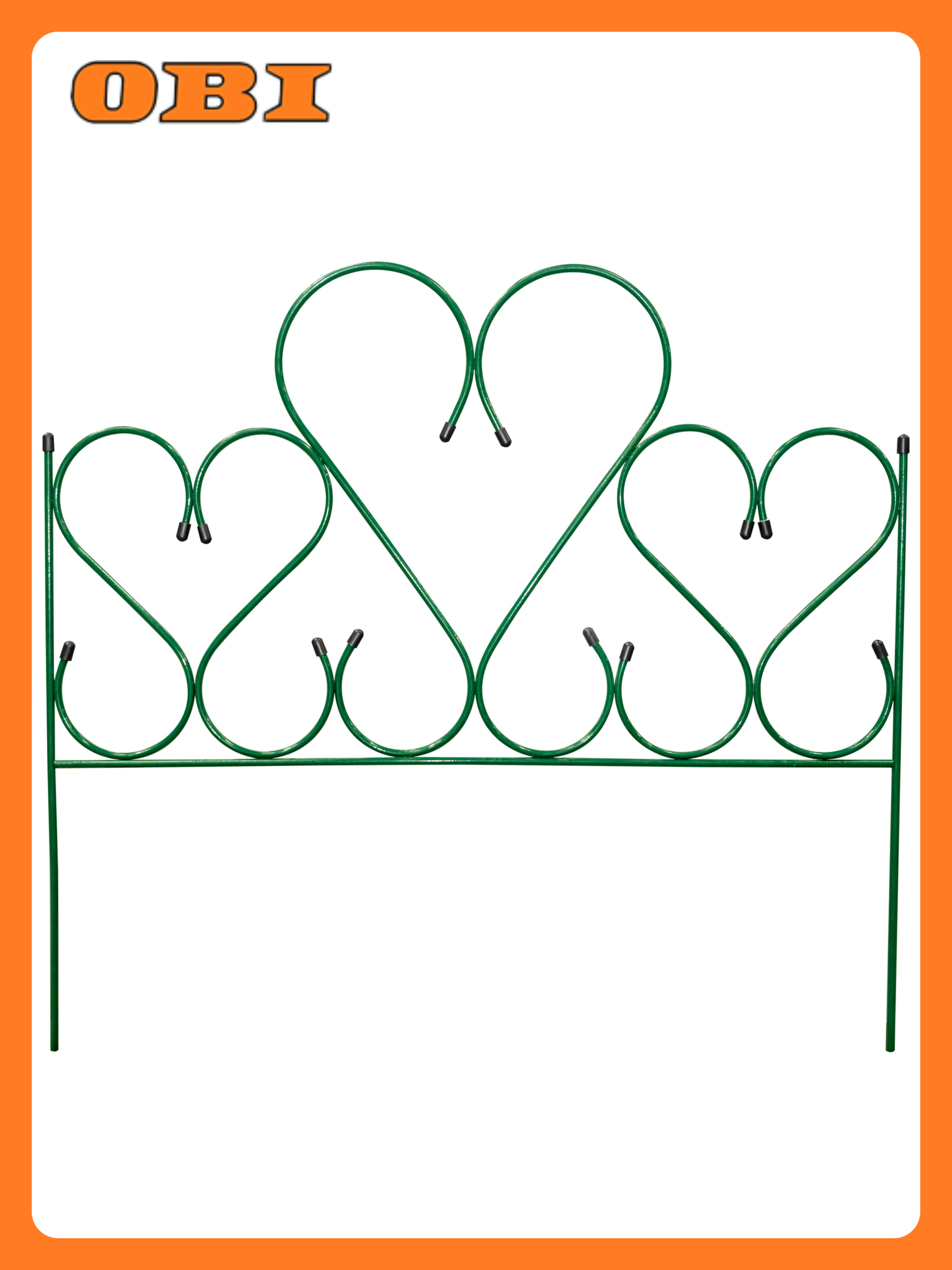 Заборная секция "Ядачник", для клумб, металл, 110x88 см, зелёная