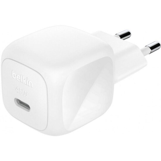 Сетевое зарядное устройство Belkin 45Вт, Boostcharge Compact Wall Charger, USB-C, белый