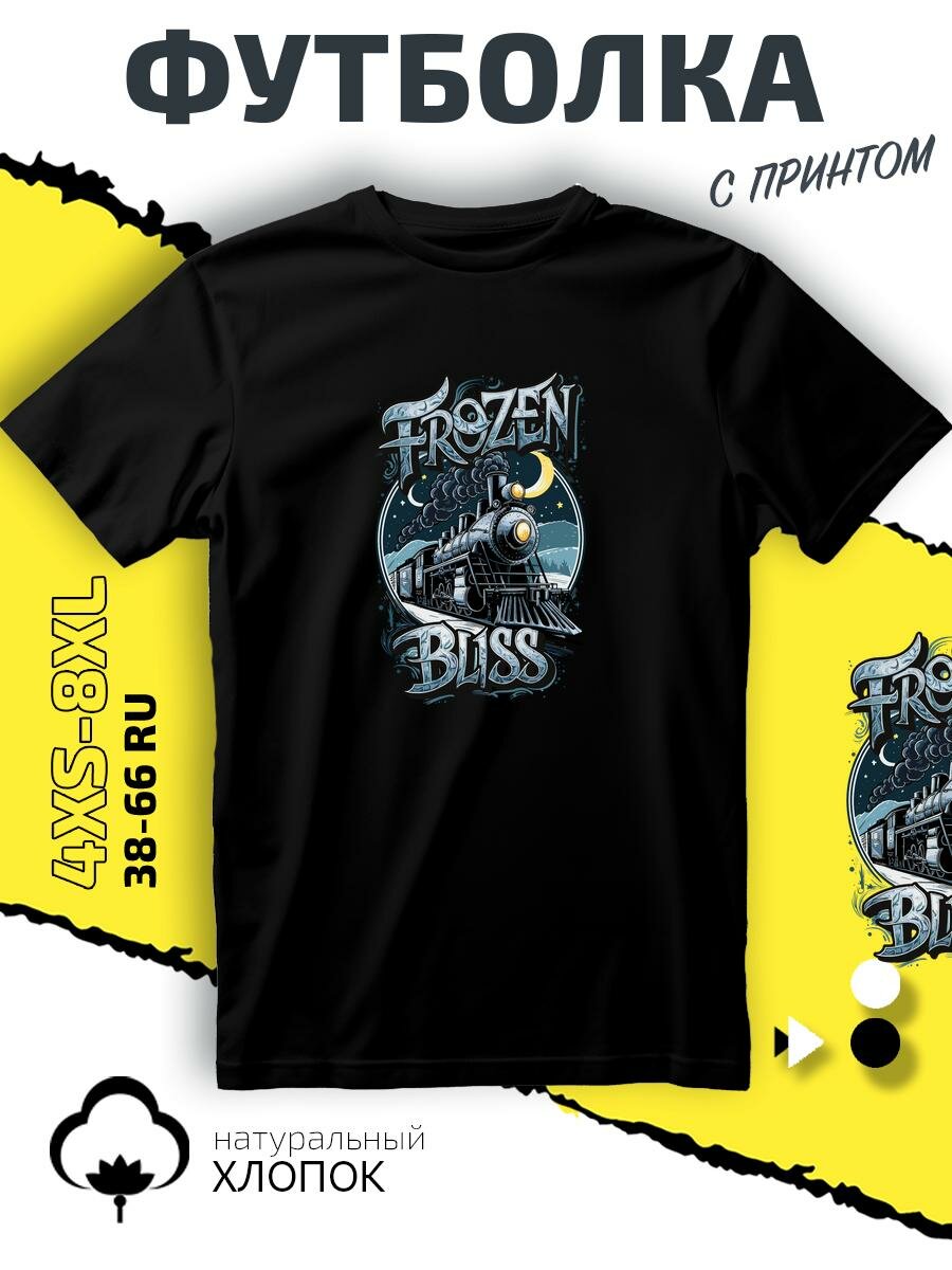 Футболка Frozen Bliss паровоз ночь