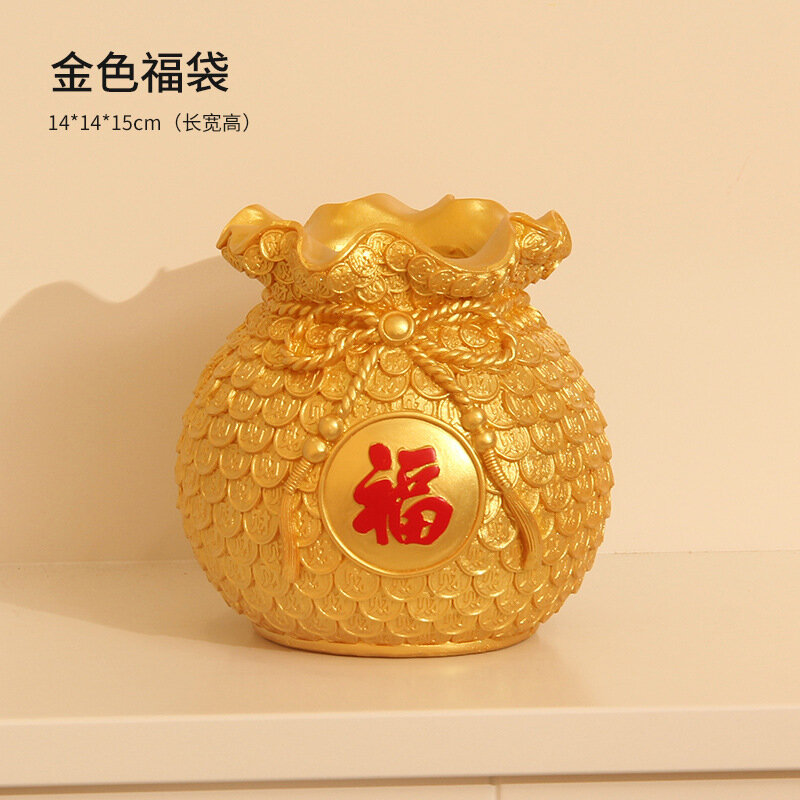 Новогодний мешок с фруктами и благословением удачи Ваза Орнамент Пшеничный колос Счастливый ячмень Цветочная композиция Новогоднее украшение для стойки регистрации Предметы интерьера