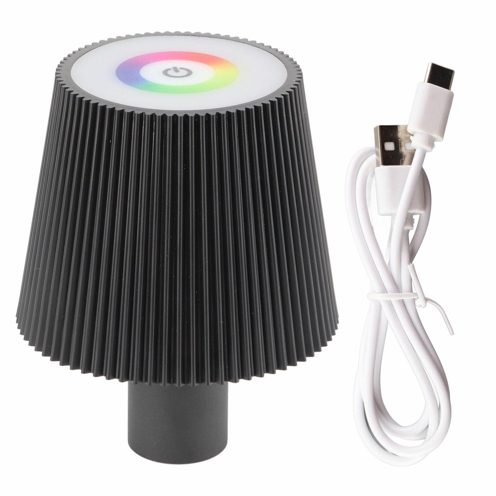 LED лампа в виде бутылки с эффектом дыхания 2000mAh черного цвета