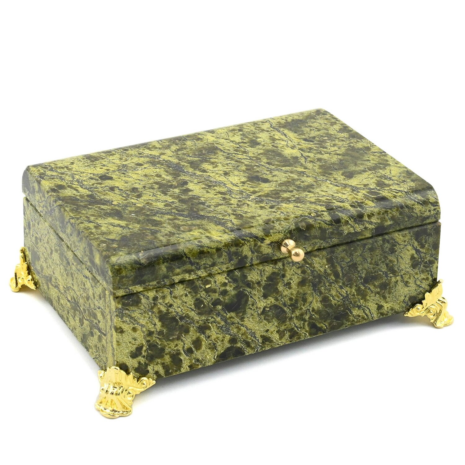 Ларец из змеевика "Сундук" 150*105*60мм. .