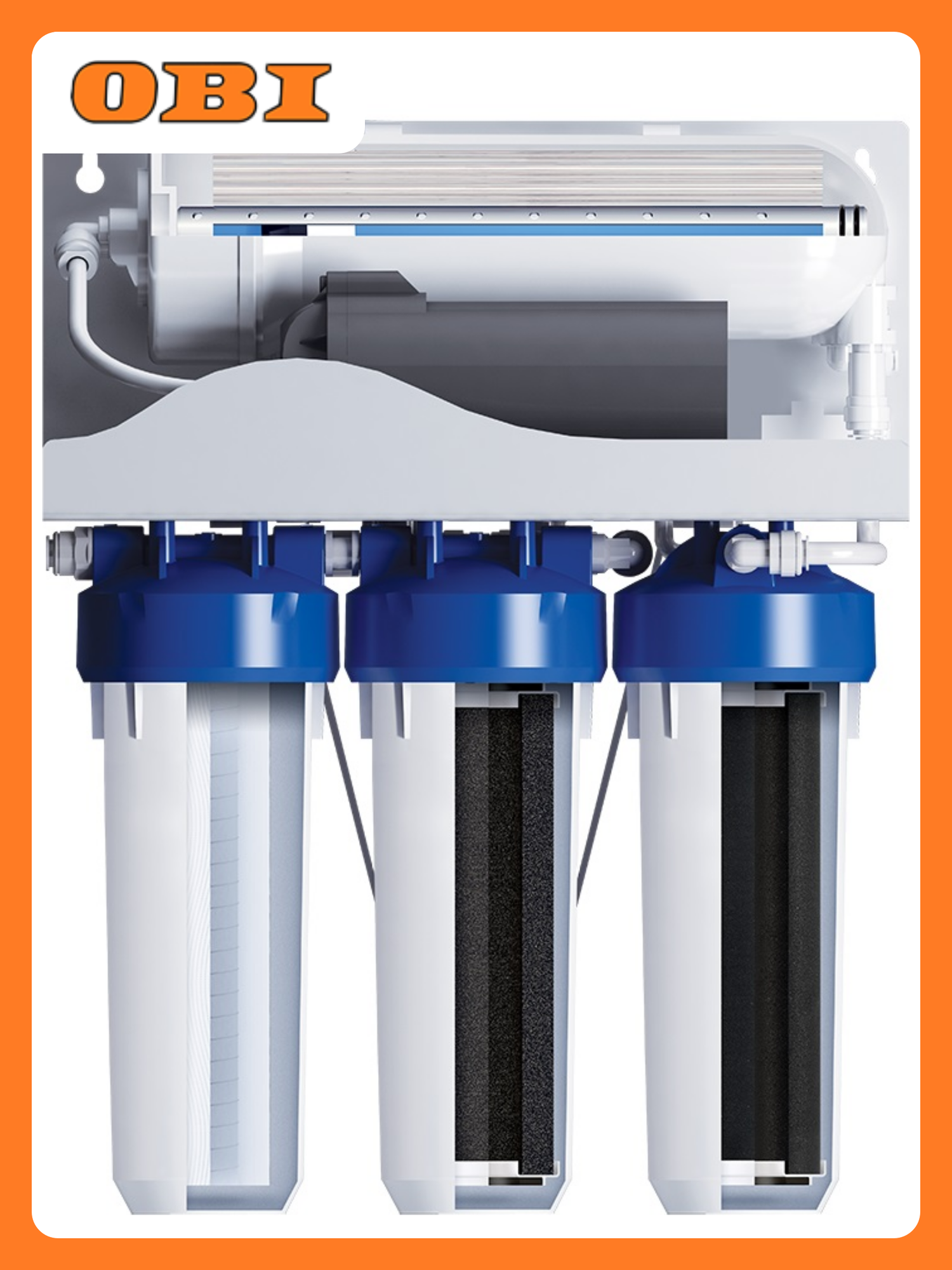 Комплект оборудования с обратным осмосом Барьер для мягкой, жесткой воды 3 ступеней