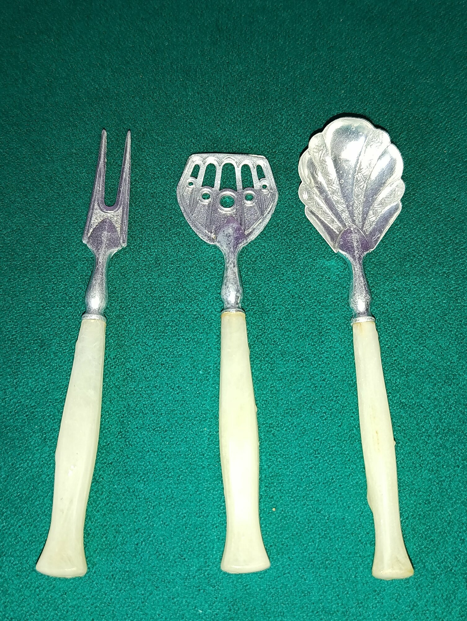 Винтажный набор столовых принадлежностей для рыбных блюд. 3 шт. СССР