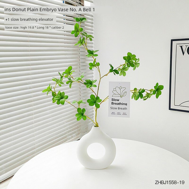 Элитные керамические вазы, цветочные композиции, имитация древесины, декор для гостиной и тумбы под телевизор в