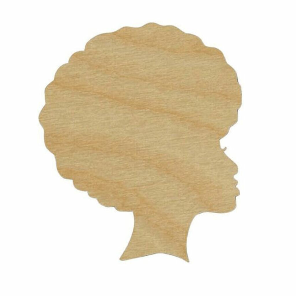 Шаблон для рисования "Силуэт головы" из дерева Дня Матери