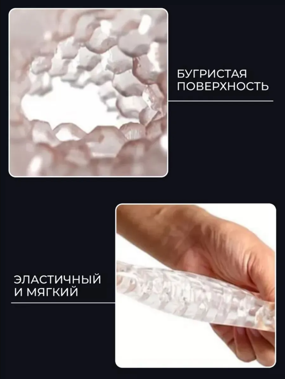 Мастурбатор Прозрачный мужской персональный массажер-стимулятор многоразового использования TPE — фото 1