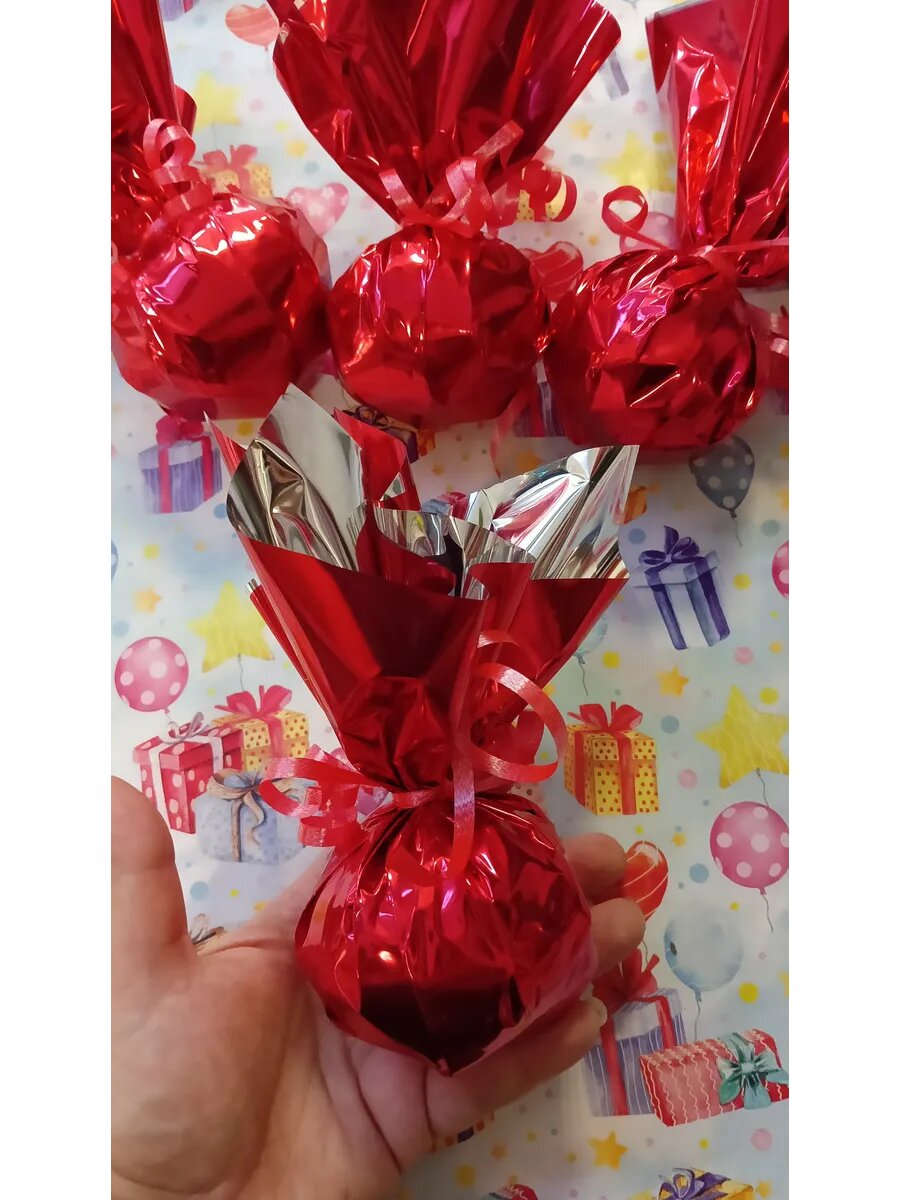 Набор 6 шт, красные грузики, держатели для гелиевых шаров