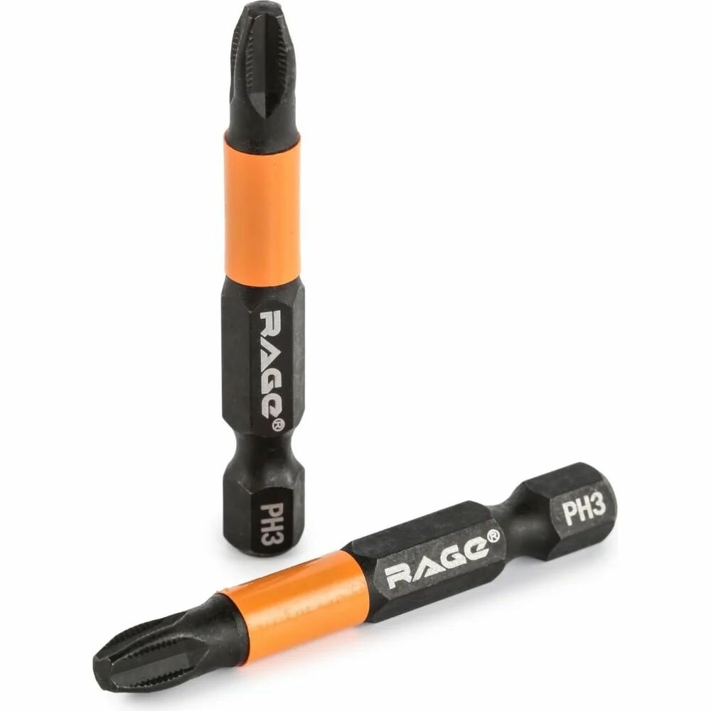 Биты для шуруповерта RAGE By VIRA магнитные S2 PH3 x 50 мм 2 шт 554156