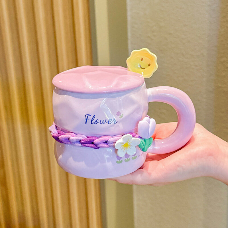 Милая кружка в форме тюльпана, подарочная коробка с керамической кружкой высокого качества для дня рождения вашей лучшей подруги.