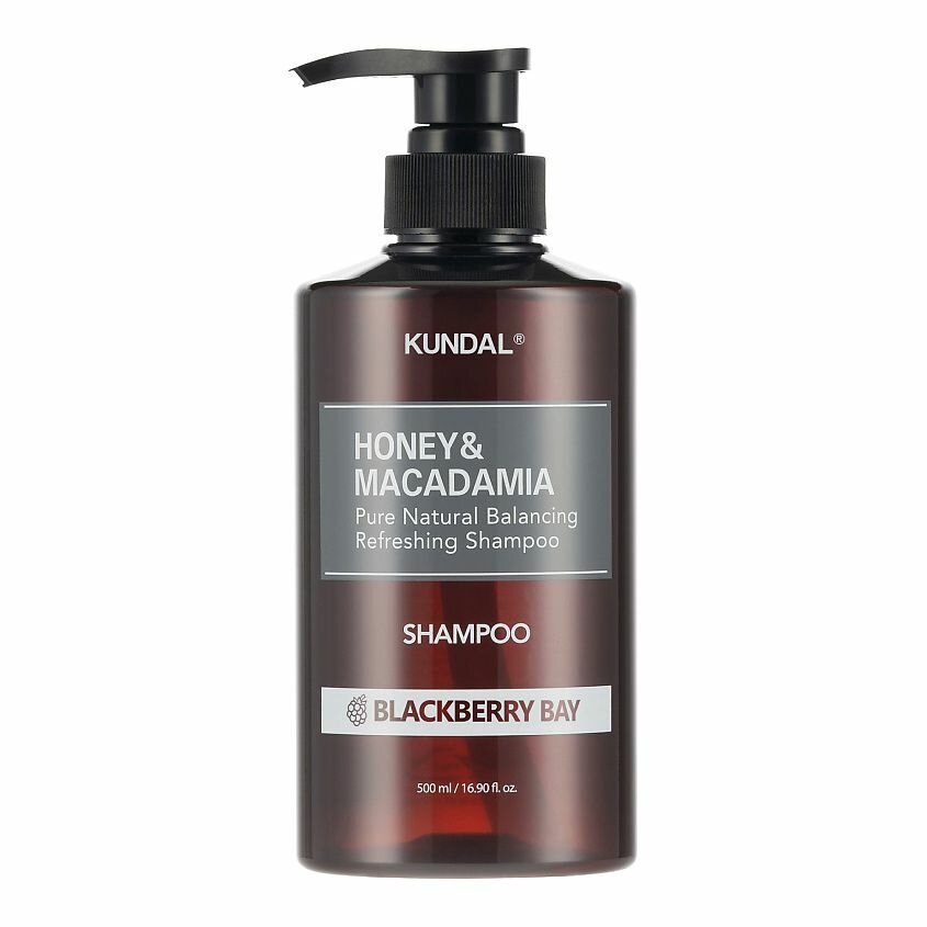 KUNDAL Шампунь для волос Ежевичный залив Honey & Macadamia Shampoo, 500 мл