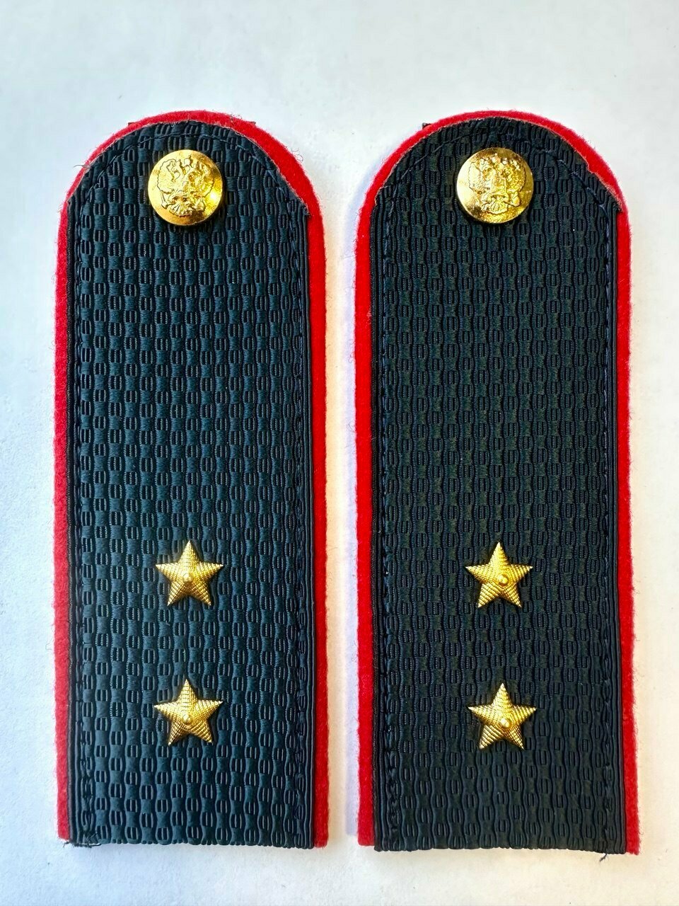 Погоны Полиции на Китель синие Картон Звание Прапорщик Пришивные